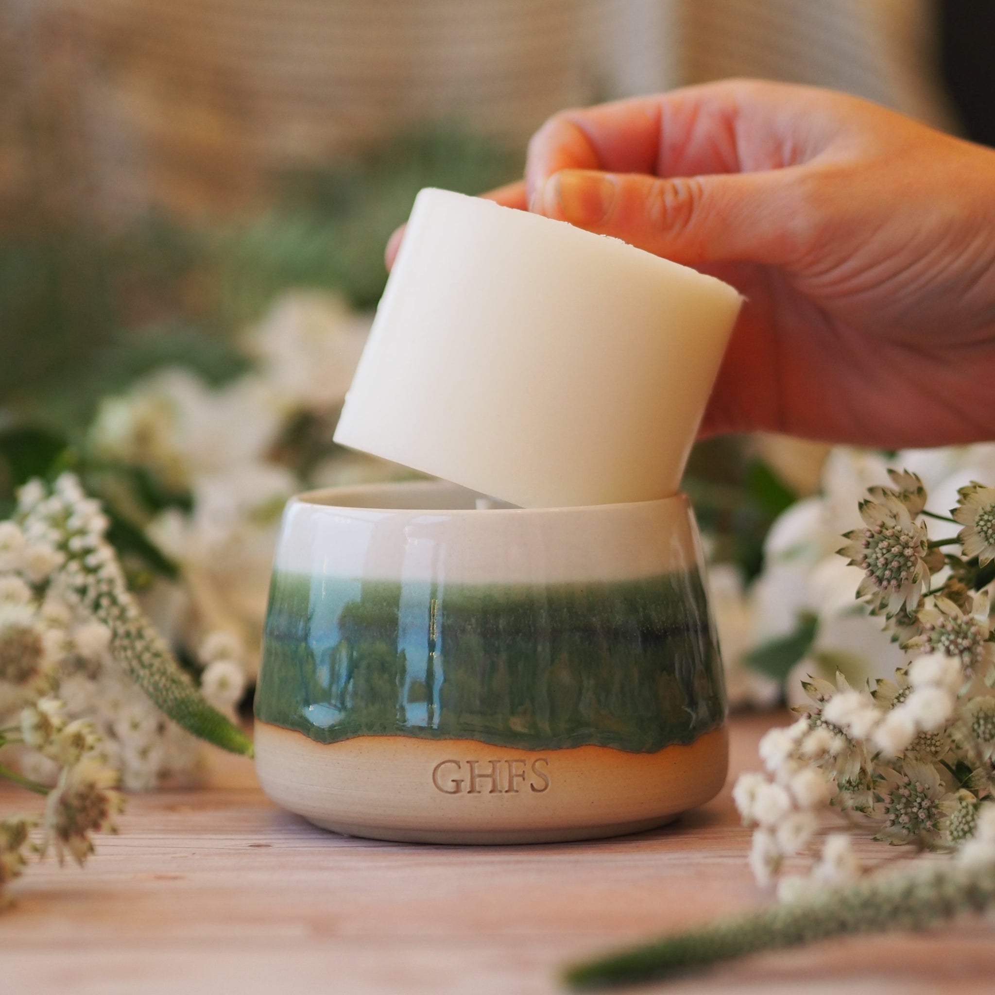 ‘Revive’ Refillable Scented Candle: Clary Sage, Green Tea and Basil ...