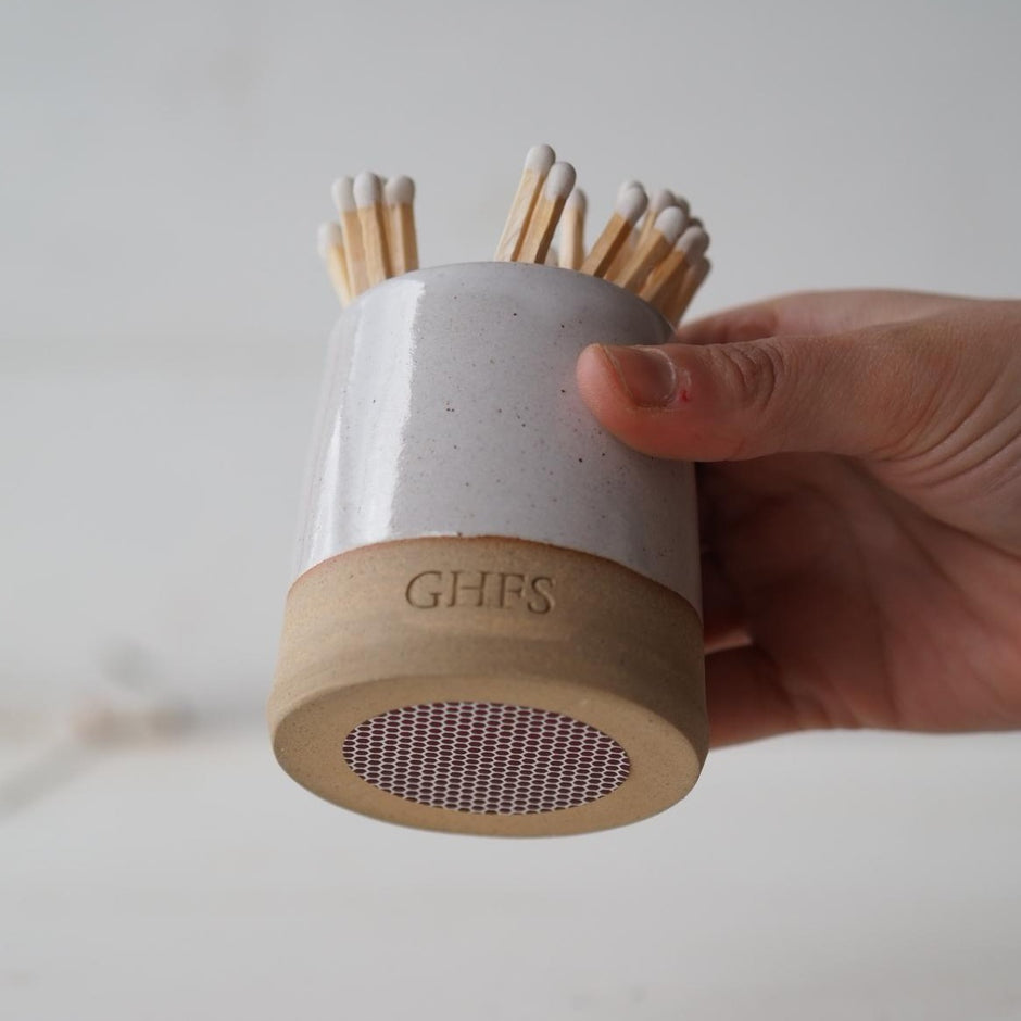 Ceramic Match Pots - hand made match pots with strike pad – Great House ...
